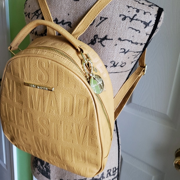 Steve Madden | Bags | New Mustard Yellow Steve Madden Backpack Purse ...